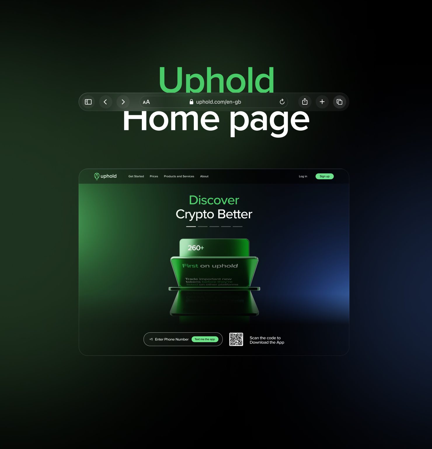 Uphold Website - Erva Design